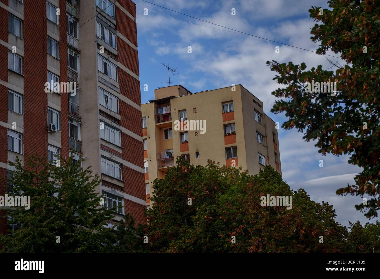 Soviet panel apartment building under hi-res stock photography and ...