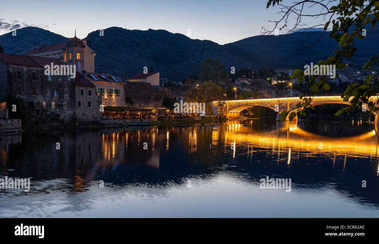 Stone bridge over Trebisnjica river, Trebinje, Bosnia and Herzegovina ...