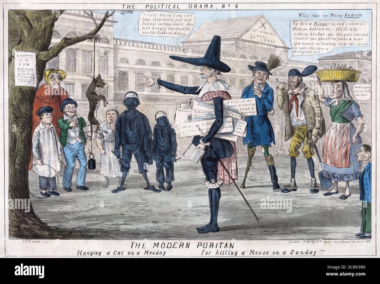 Hand coloured lithograph by Charles Jameson Grant 1833 , The Modern ...