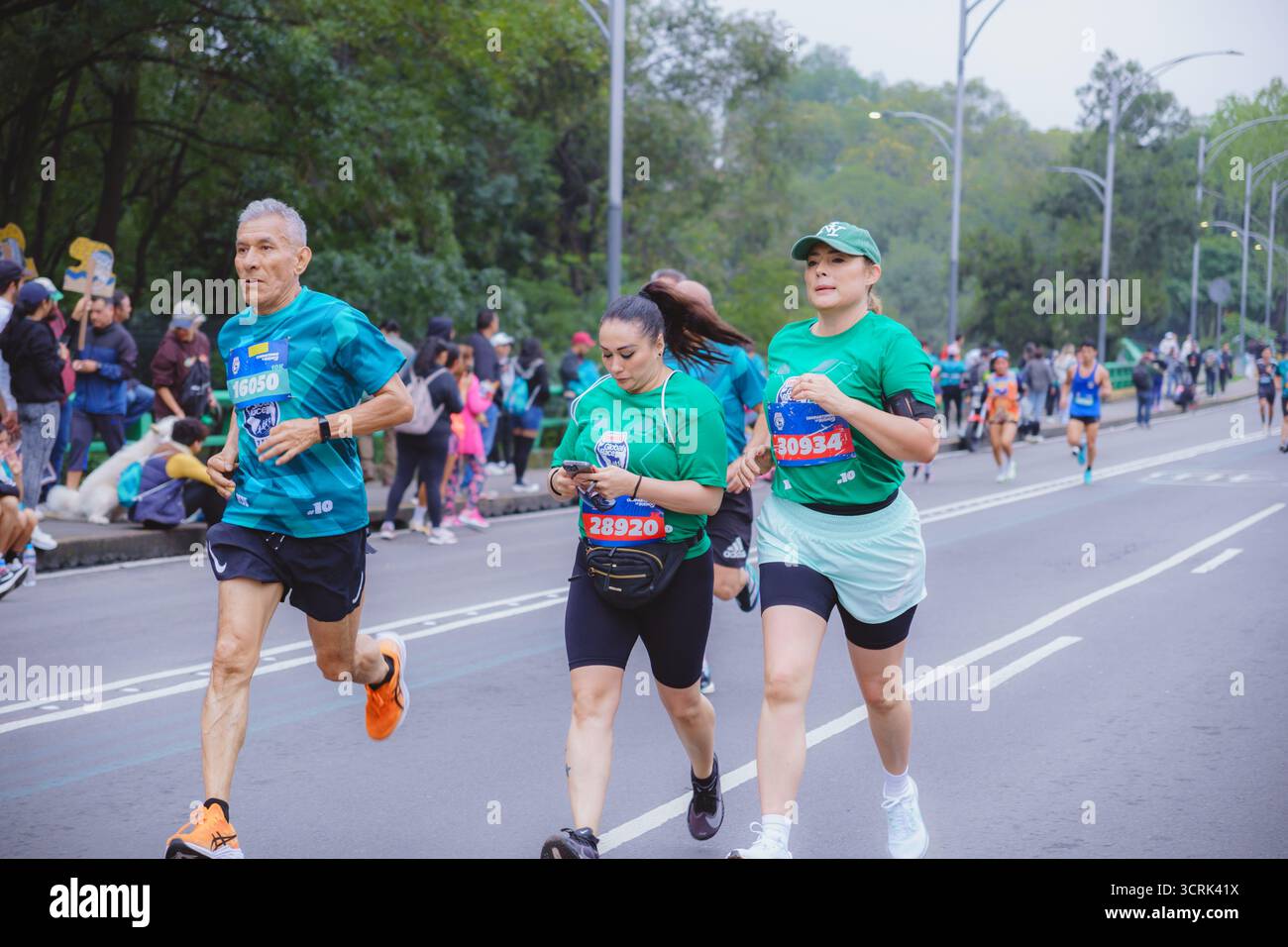 Mexico City, September 28, 2025. A group of runners participates in the ...