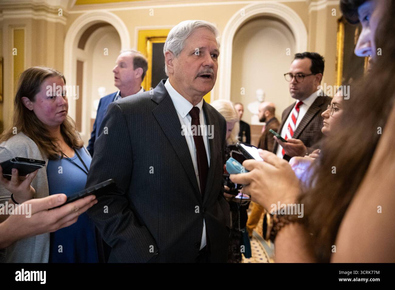 Sen. John Hoeven (R-N.D.) speaks with reporters at the U.S. Capitol Oct ...