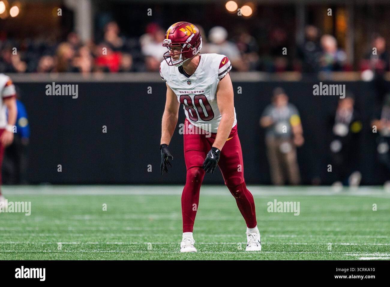 Washington Commanders tight end Colson Yankoff (80) lines up during the ...