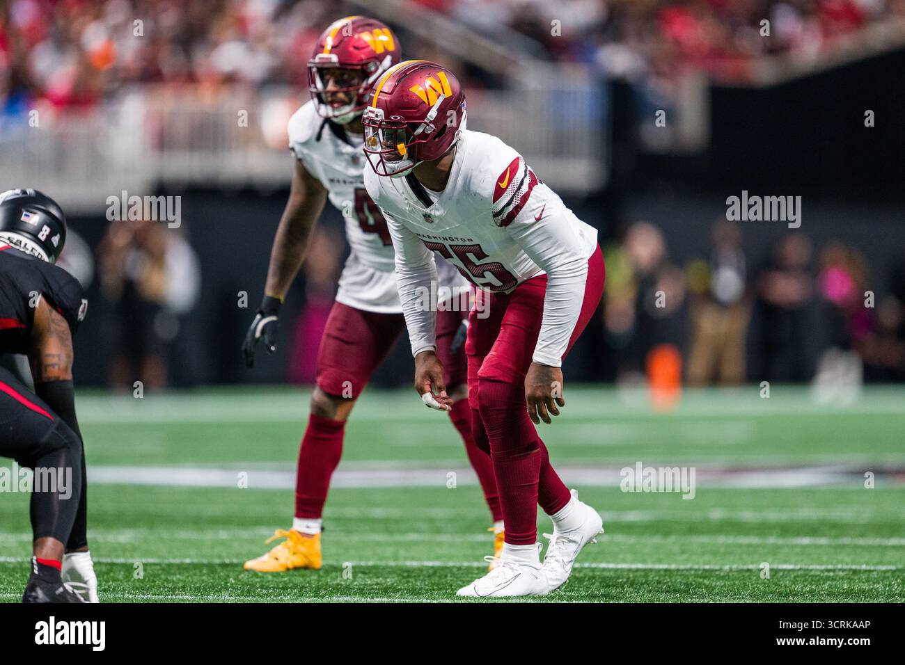Washington Commanders defensive end Jacob Martin (55) lines up during ...