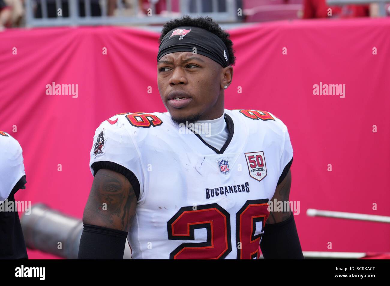 Tampa Bay Buccaneers safety Kaevon Merriweather (26) takes the field ...