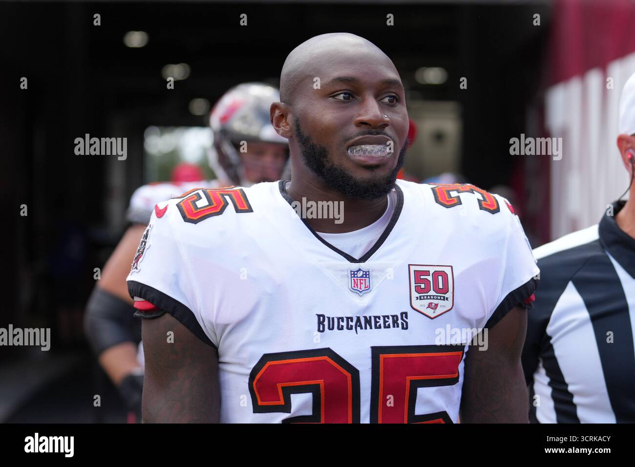 Tampa Bay Buccaneers cornerback Jamel Dean (35) takes the field after ...