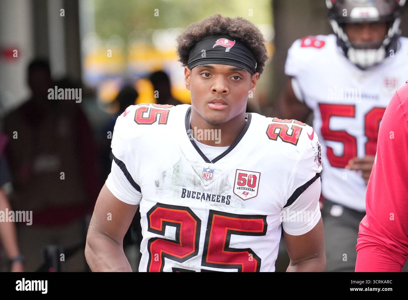 Tampa Bay Buccaneers cornerback Jacob Parrish (25) takes the field ...