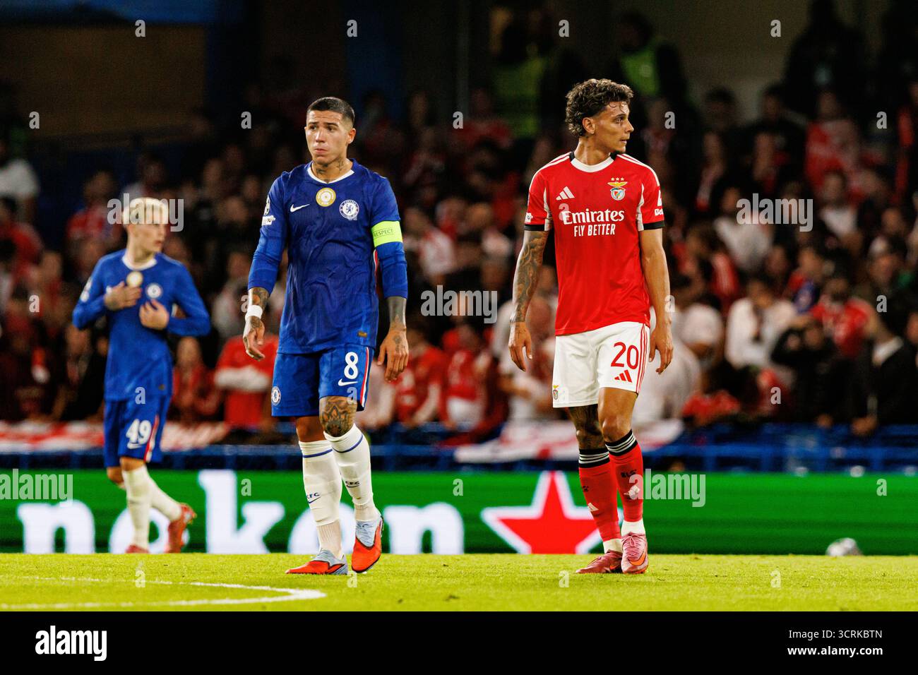 Enzo Fernandez and Richard Rios seen during Champions League league ...