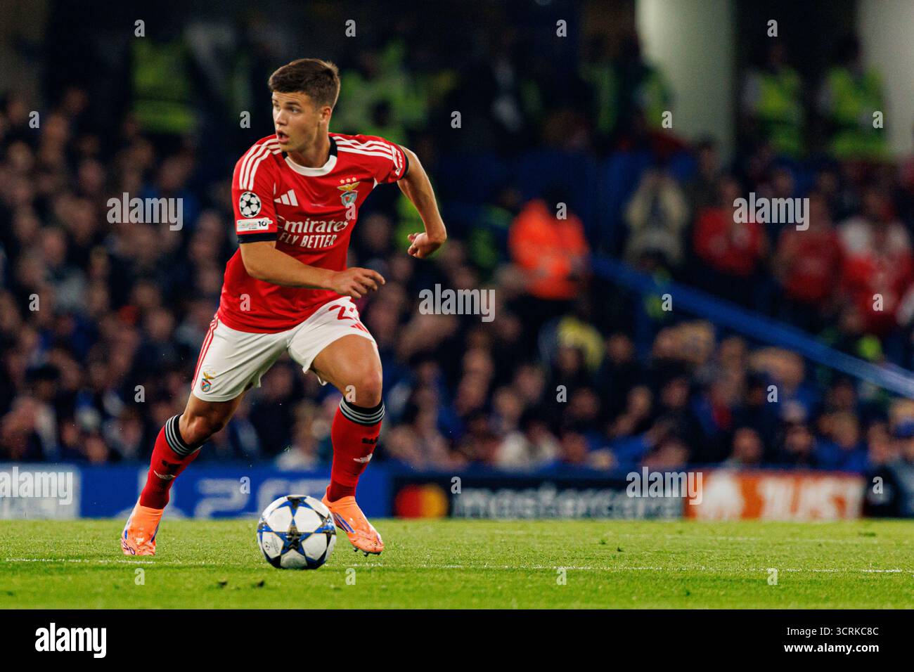 Samuel Dahl seen during Champions League league phase game between Chelsea FC and SL Benfica ...