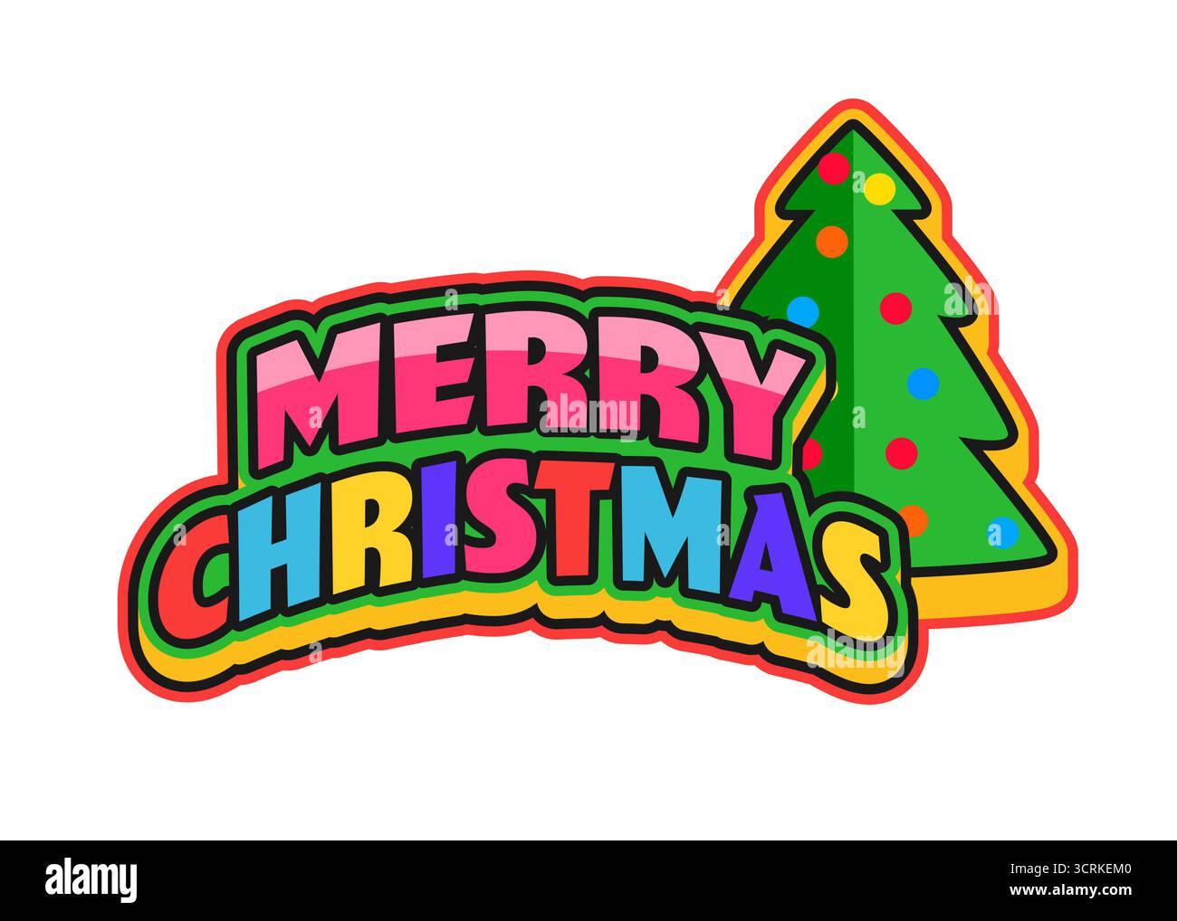 Seventies christmas tree Stock Vector Images - Alamy