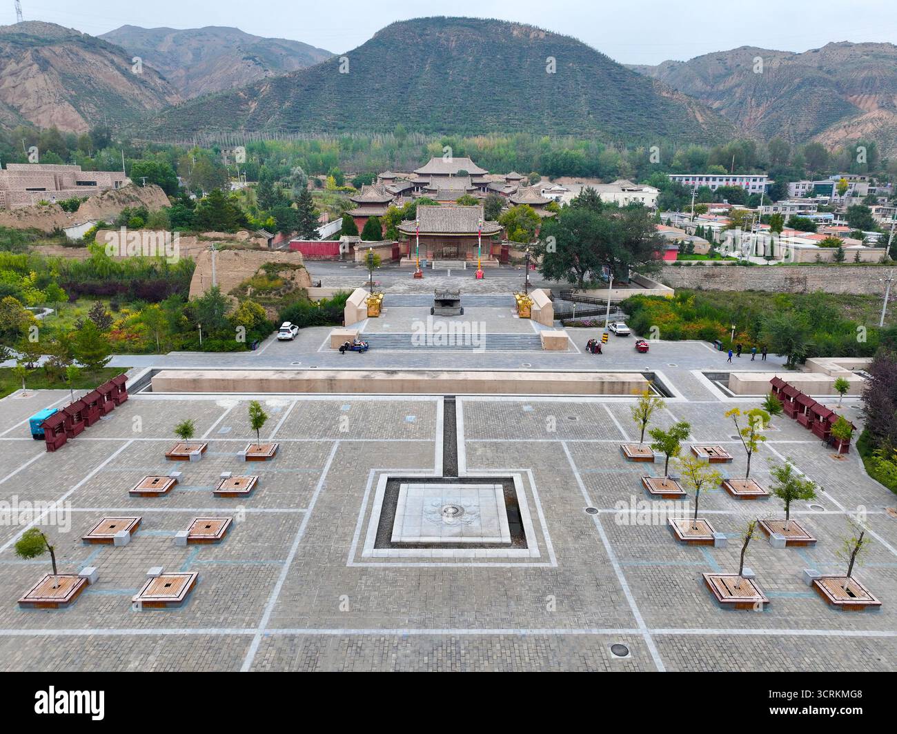 Aerial photography of Qutan Temple in Ledu District, Haidong City ...