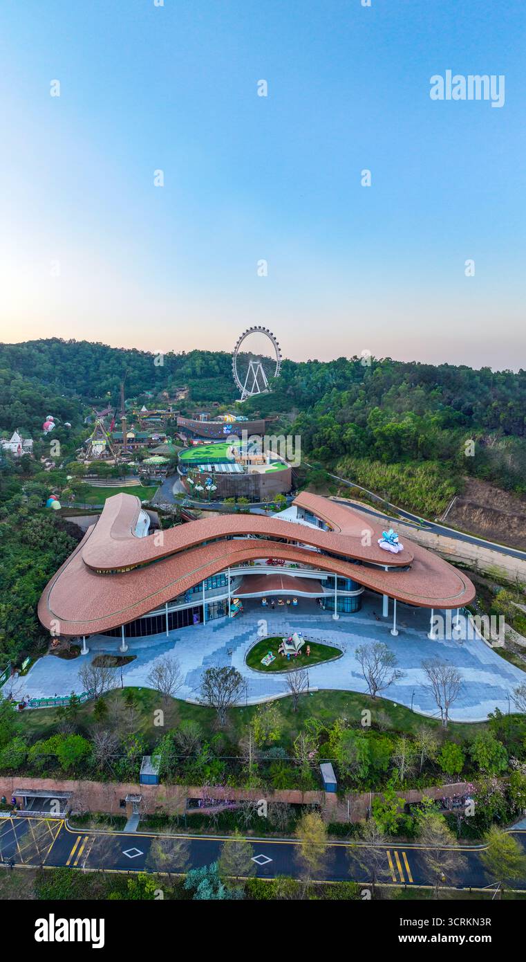 Aerial photography of Longgang Childrens Park in Longgang District ...