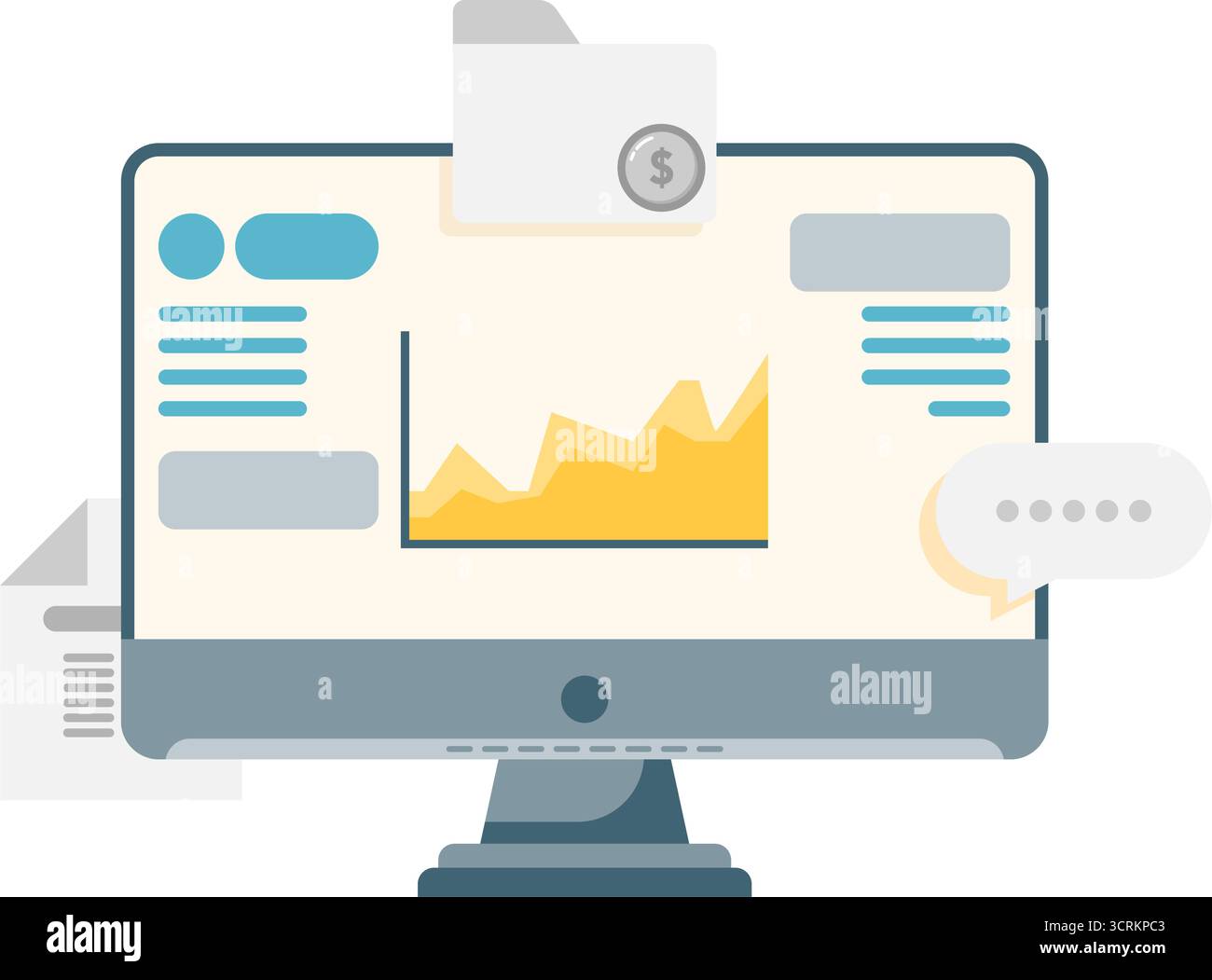 Folder file financial Stock Vector Images - Alamy