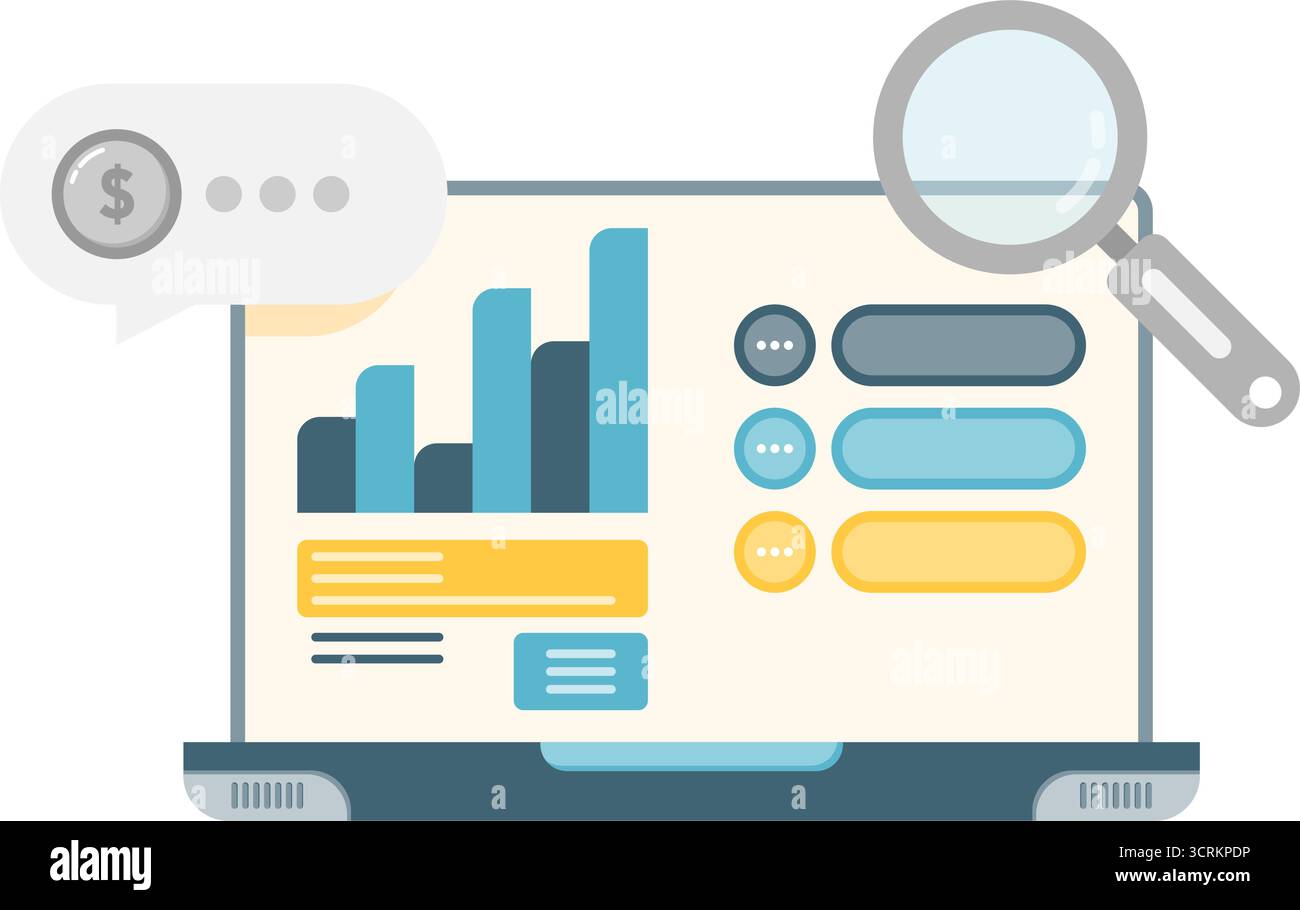 Online business presentation Stock Vector Images - Alamy