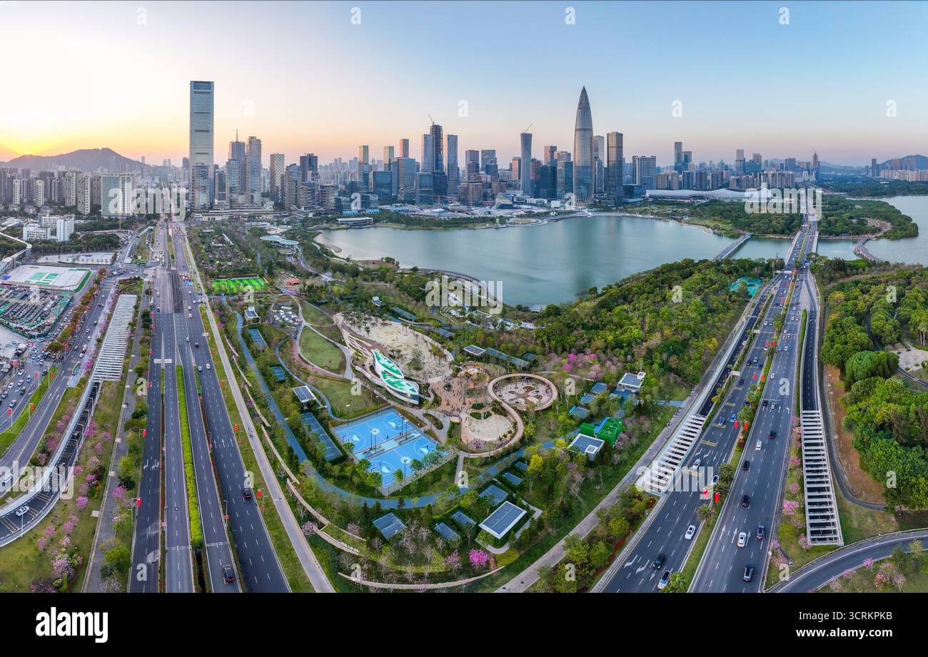 Aerial photography of Shenzhen Bay No.1 Talent Park in Nanshan District ...