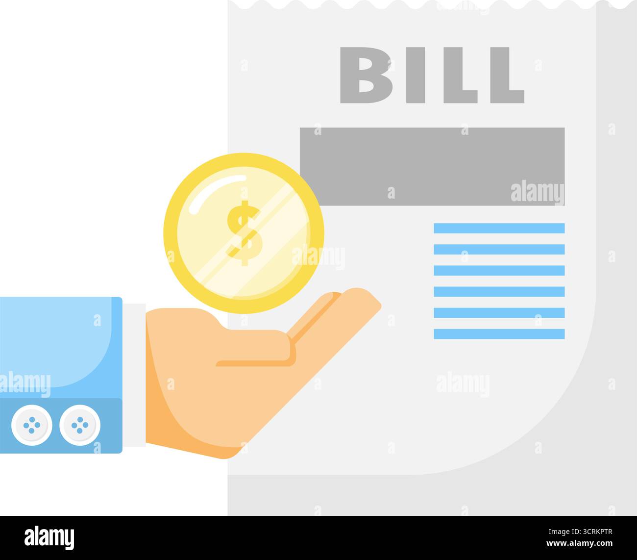 Coin document paper bills Stock Vector Images - Alamy