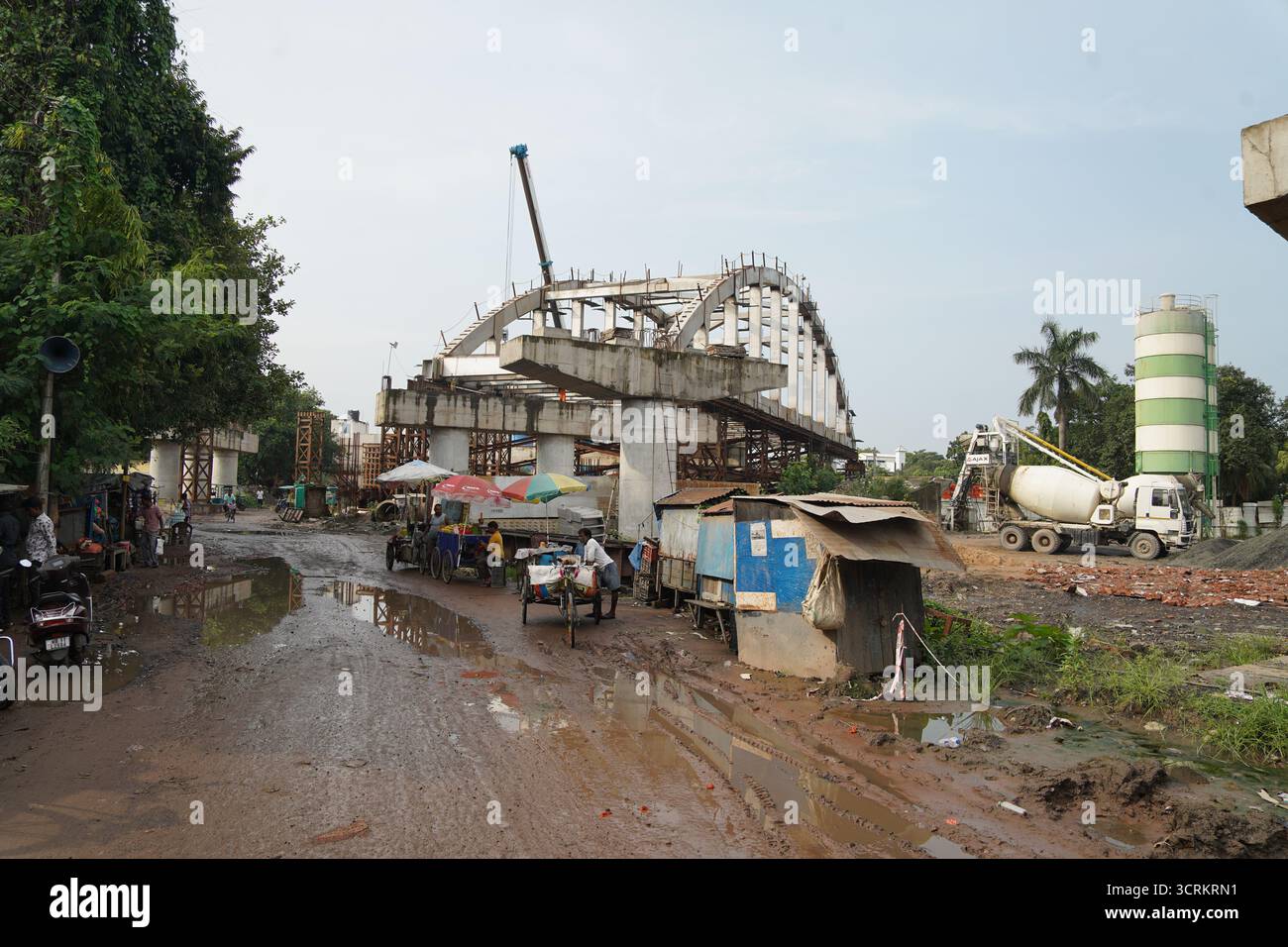 Howrah, India - October 1, 2025: Construction work progresses on the ...