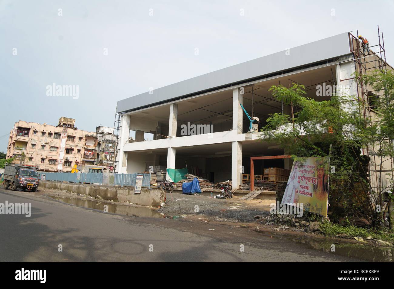 Howrah, India - October 1, 2025: Construction is underway at 119 Andul ...