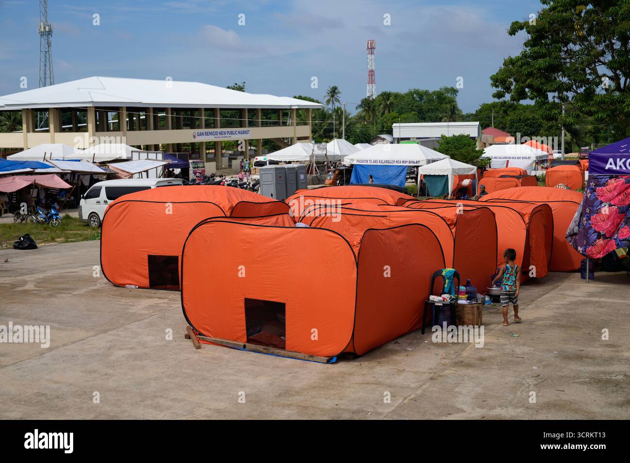 Earthquake survivors stay in tents on Thursday, Oct. 2, 2025, days ...