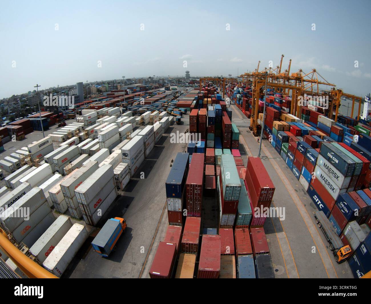 Inside and drone view of chattogram or chittagong port.Chittagong Port ...