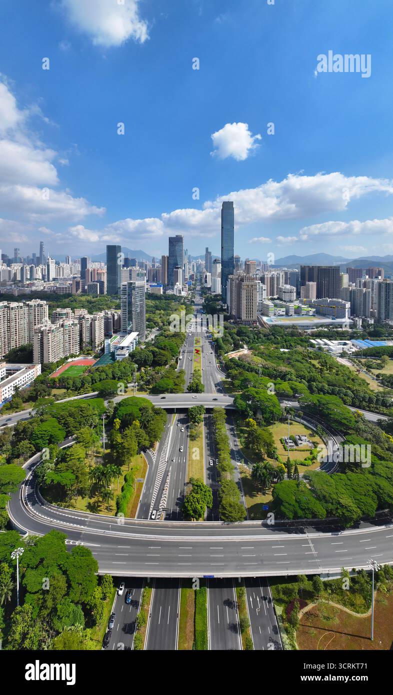 Aerial photography of Shenzhen International Innovation Center on ...
