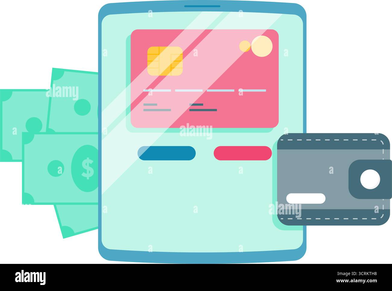 Debit credit financial transaction Stock Vector Images - Alamy