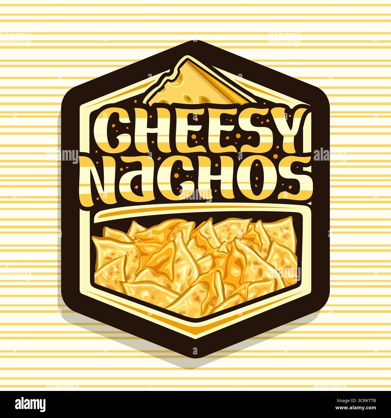 Nacho chips cheddar cheese Stock Vector Images - Alamy