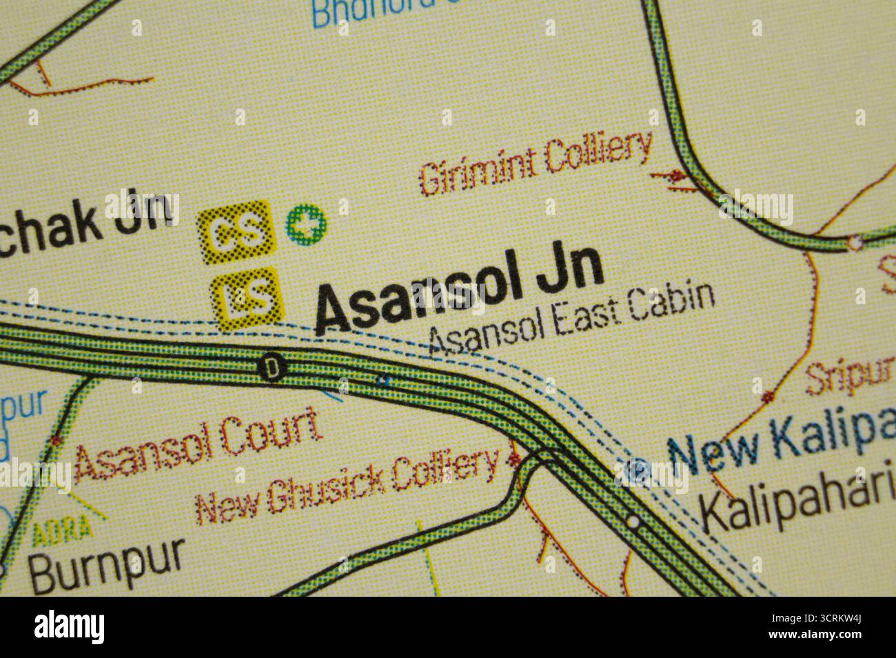 Asansol Jn - India Railways junction schematic transport map train ...