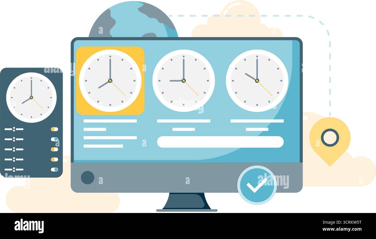 Time zone for business tools hi-res stock photography and images - Alamy