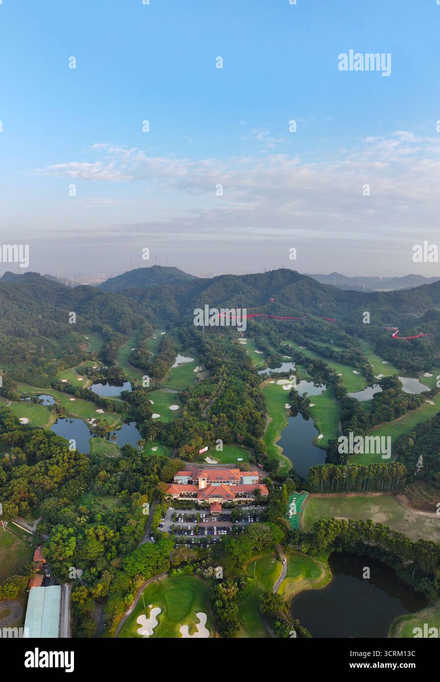 Aerial photography of Guangming Golf Club in Daguanyuan, Guangming ...