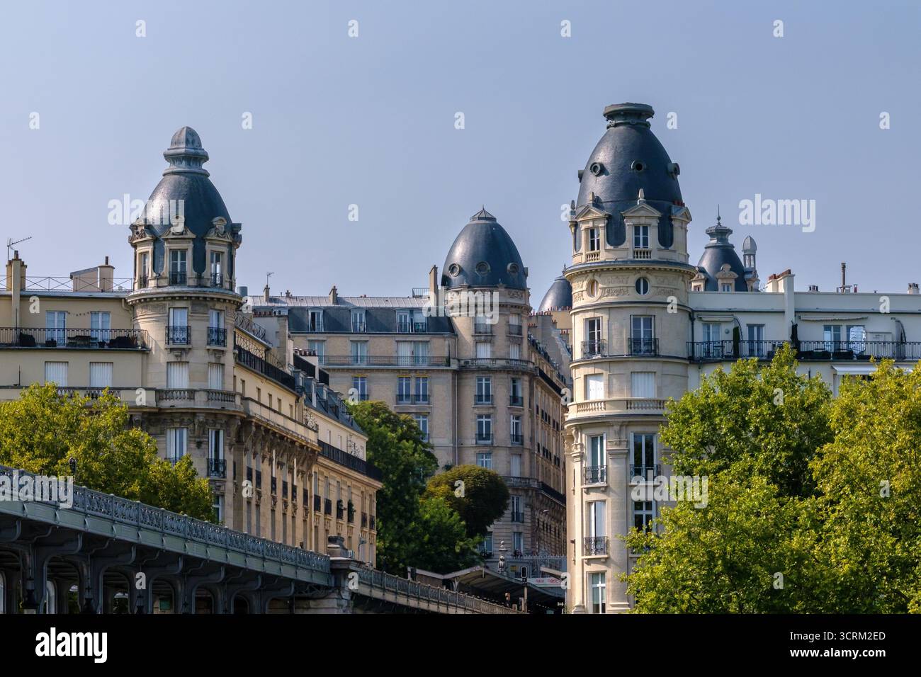 Paris, France - August 9, 2025 : Beautiful residential buildings next ...