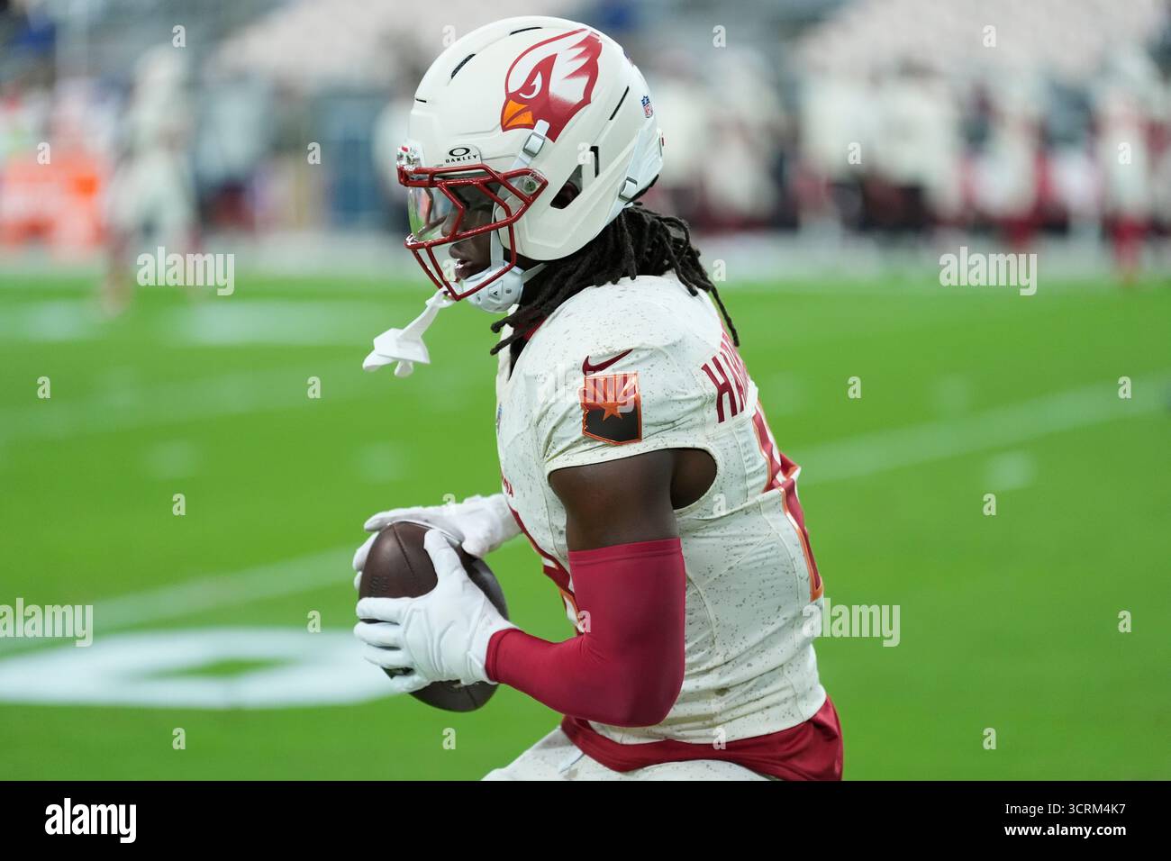 Arizona Cardinals wide receiver Marvin Harrison Jr. warms up prior to ...