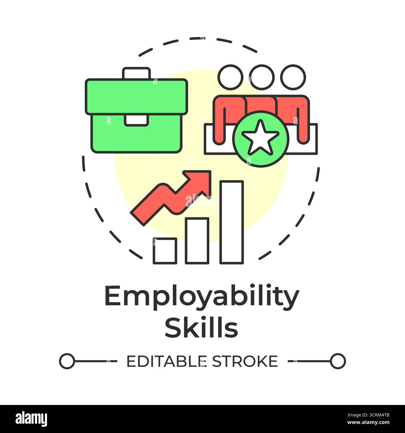 Employability skills multi color concept icon Stock Vector Image & Art ...