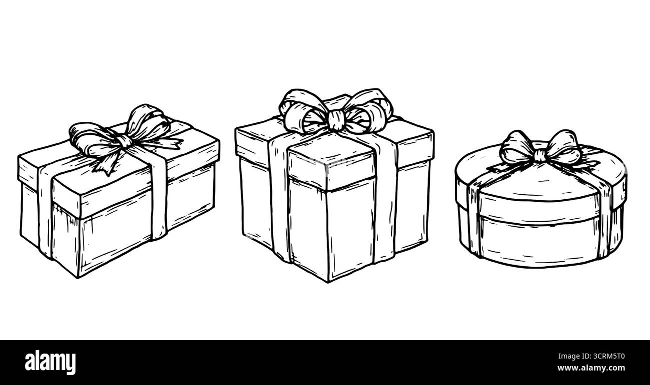 Gift boxes different shapes Stock Vector Images - Alamy