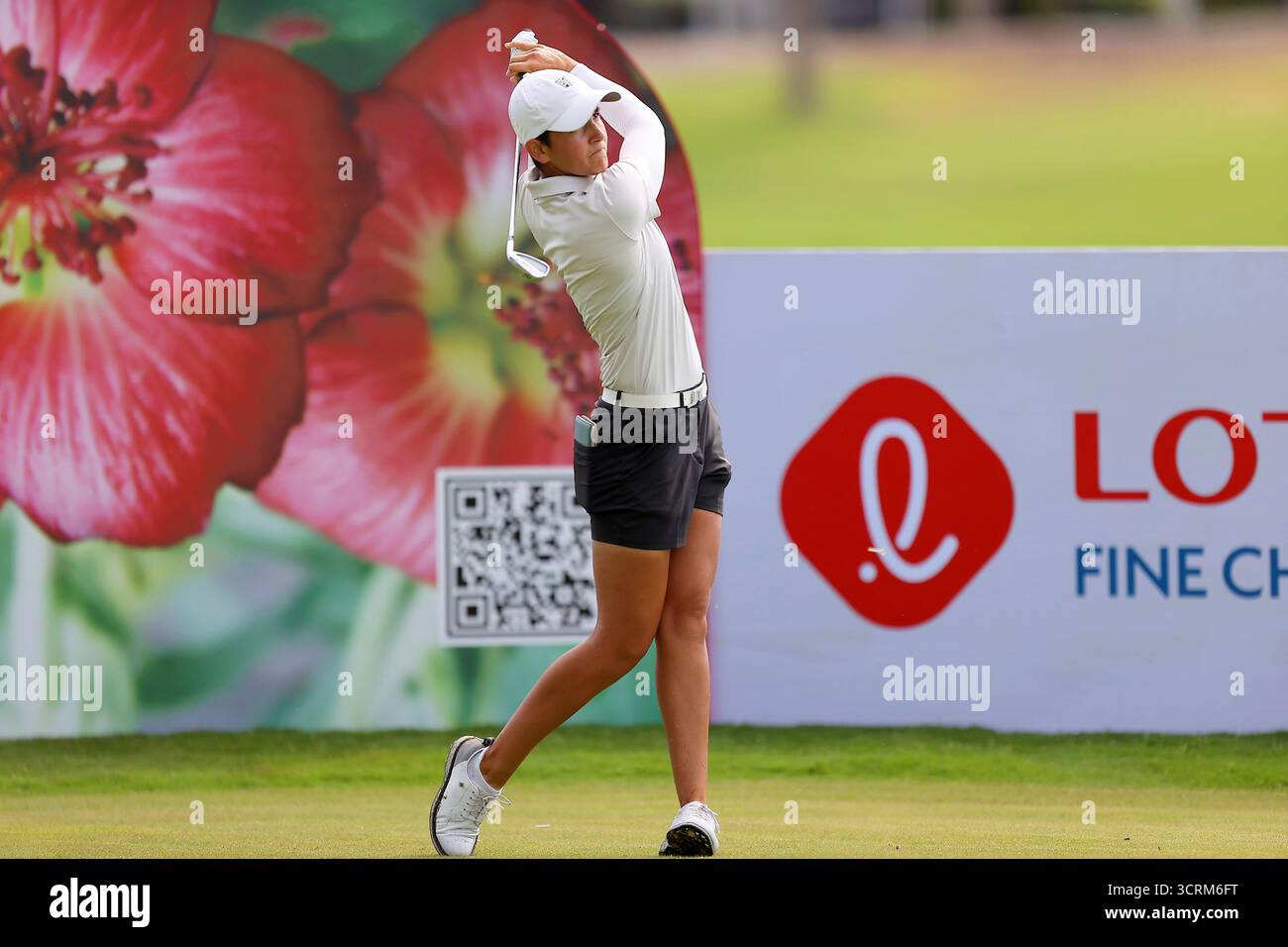 October 1, 2025 - Dewi Weber tees off during the first round of the ...