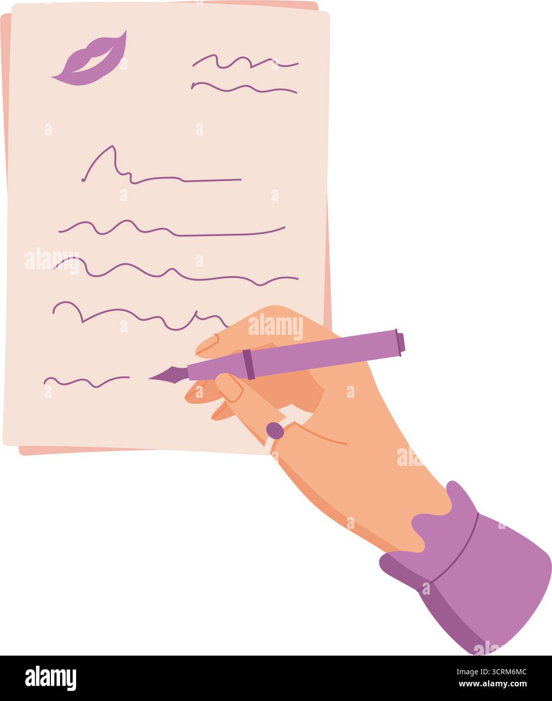 Illustration girl letter Stock Vector Images - Alamy