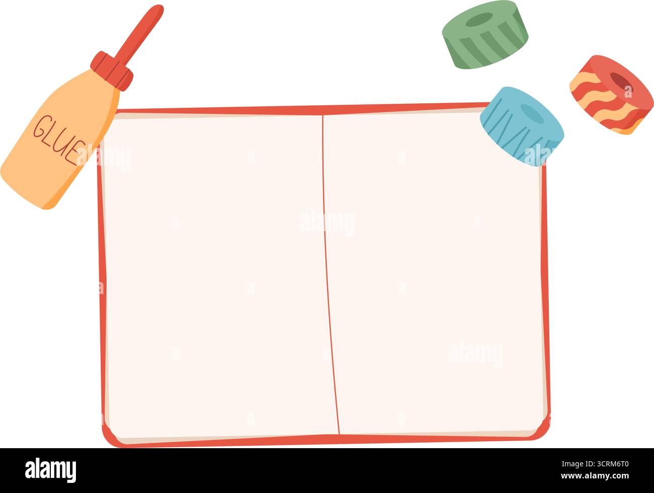 Kids Craft With Glue Notebook Stock Vector Image & Art - Alamy