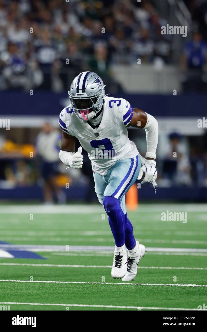 Dallas Cowboys wide receiver George Pickens (3) runs a pass route ...