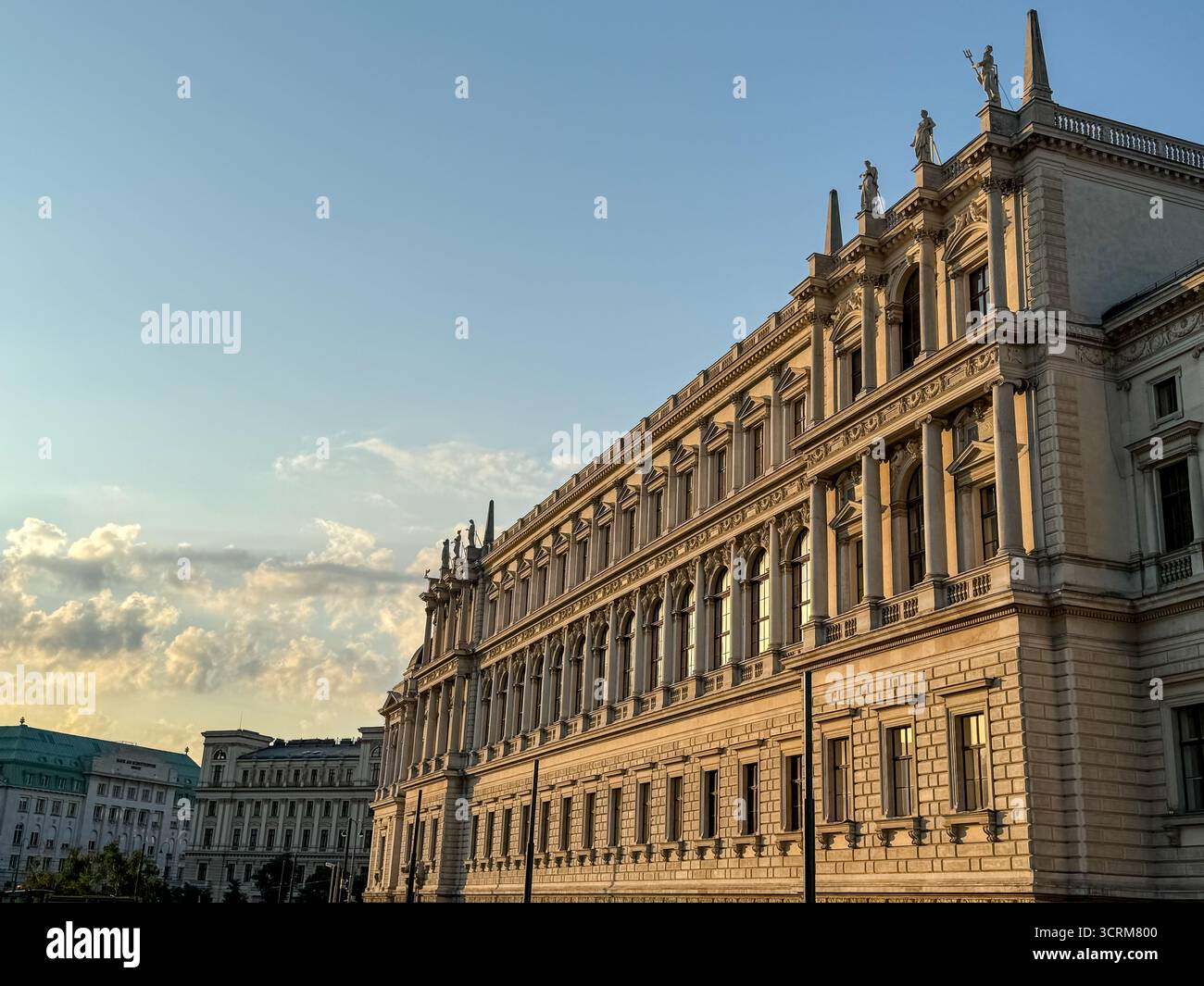 Facade of the MuseumsQuartier in Vienna, one of the world’s largest ...