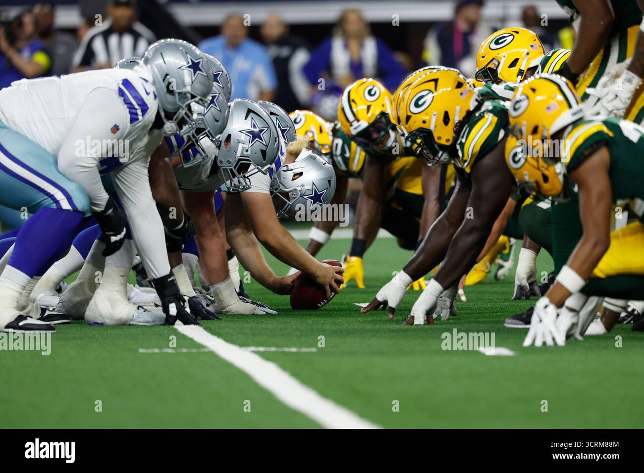 Dallas Cowboys line of scrimmage during a NFL football game against the ...