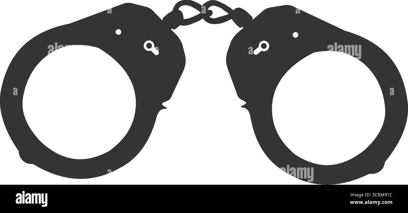 handcuffs silhouette - vector illustration Stock Vector Image & Art - Alamy