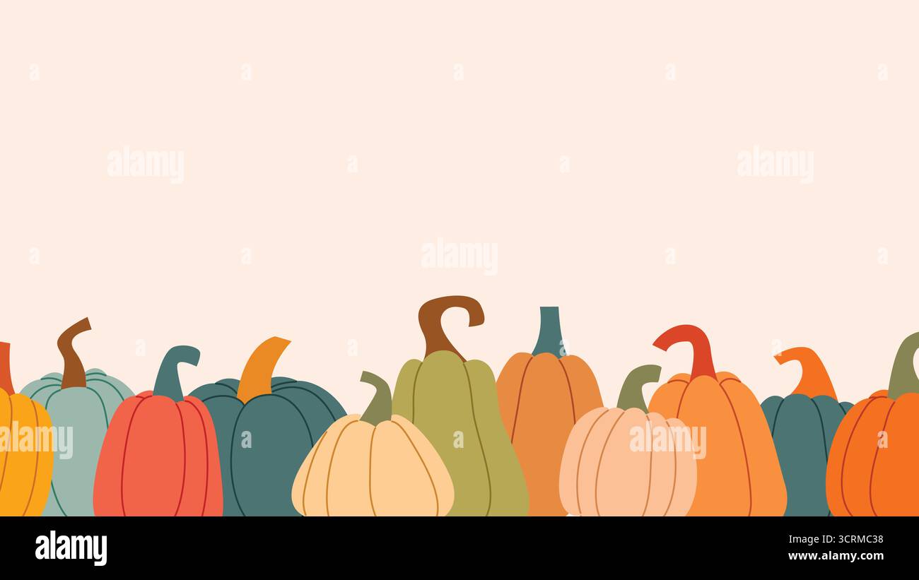 Autumn background gourds Stock Vector Images - Alamy