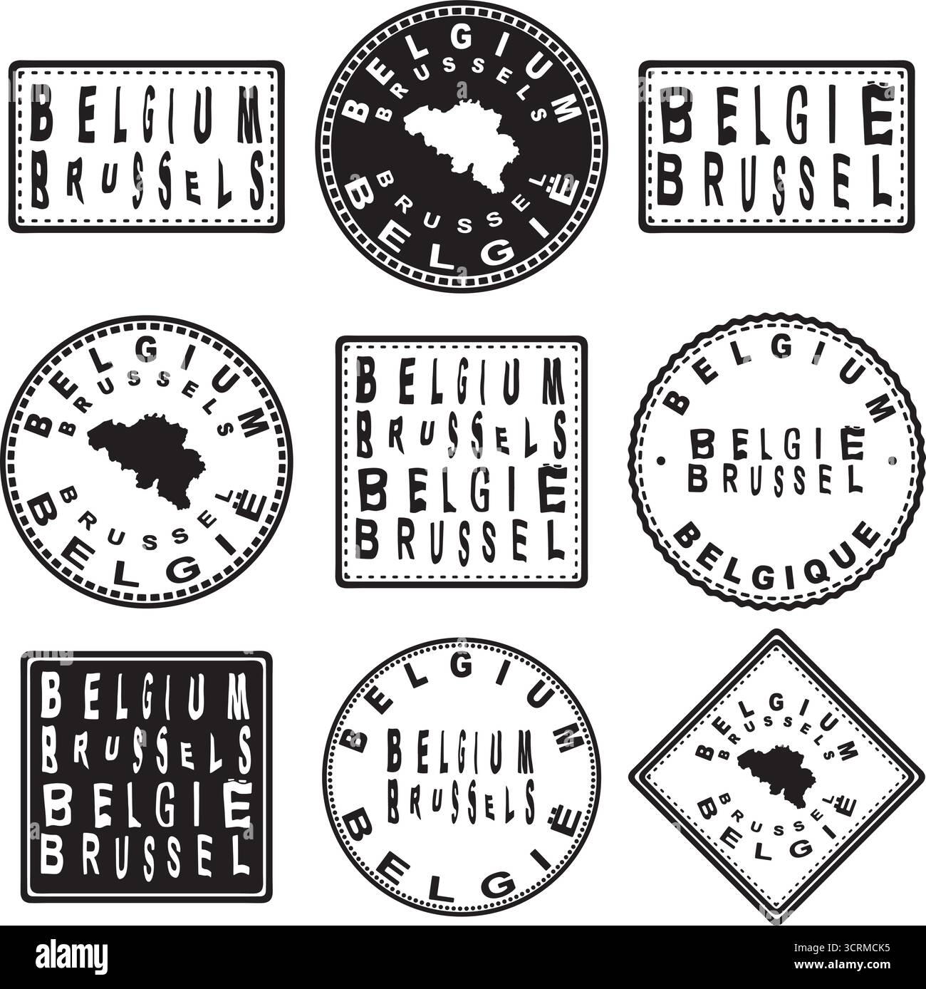 Brussels flags european Stock Vector Images - Alamy