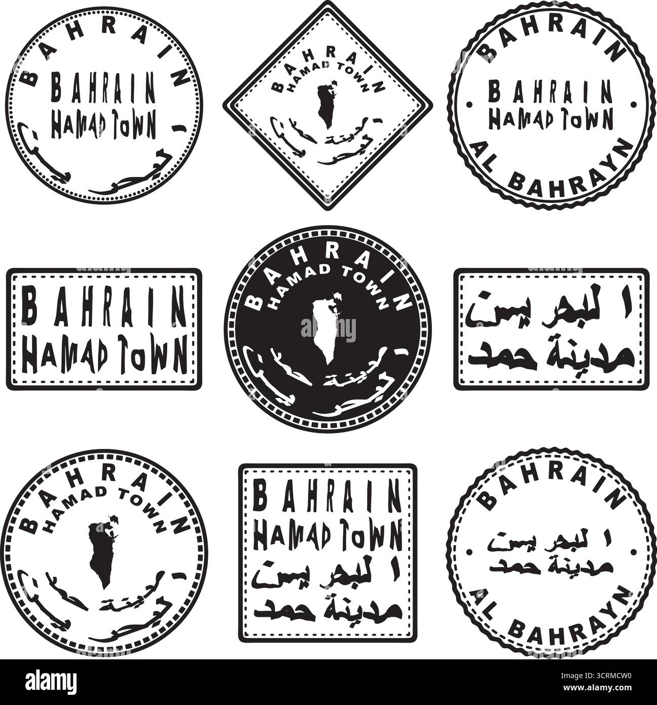 Round flag bahrain Cut Out Stock Images & Pictures - Alamy