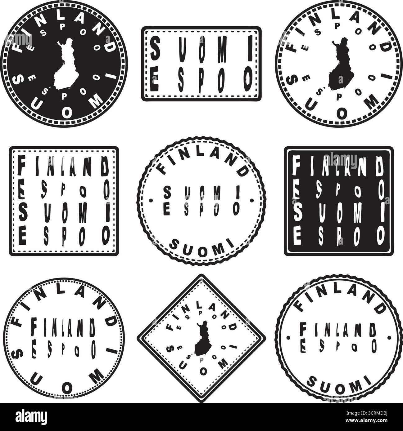 Espoo map Stock Vector Images - Alamy