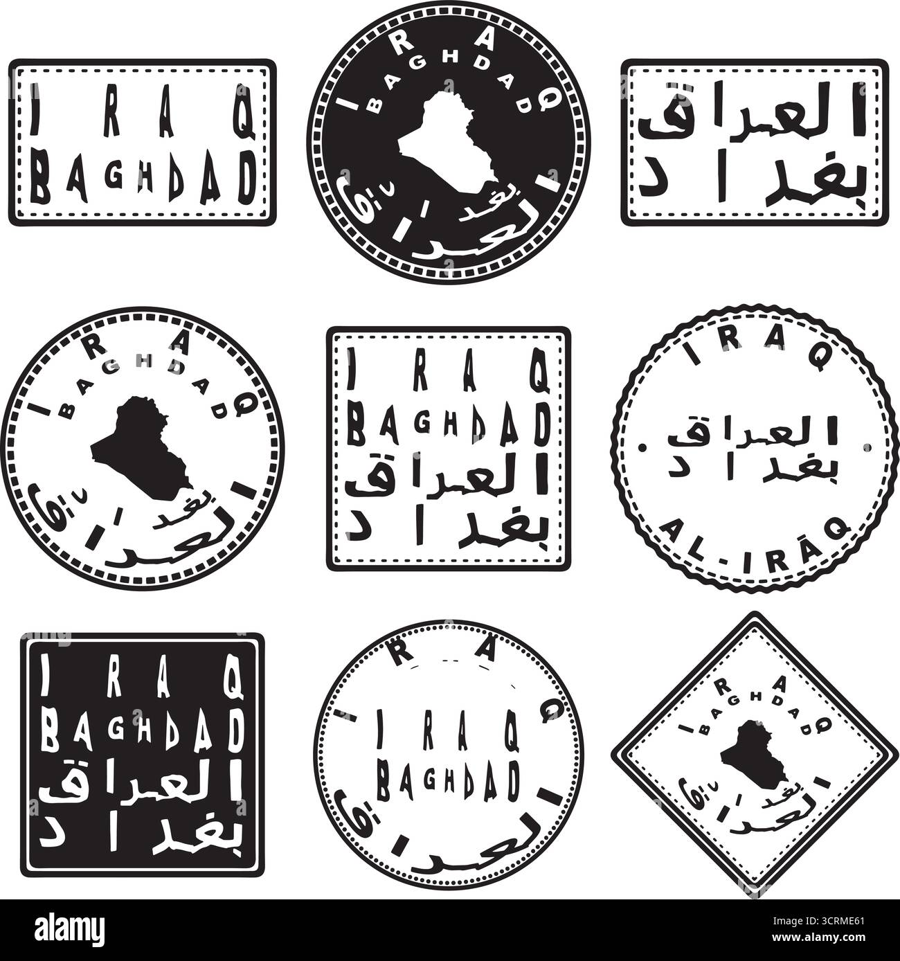 Republic iraq map design Cut Out Stock Images & Pictures - Alamy