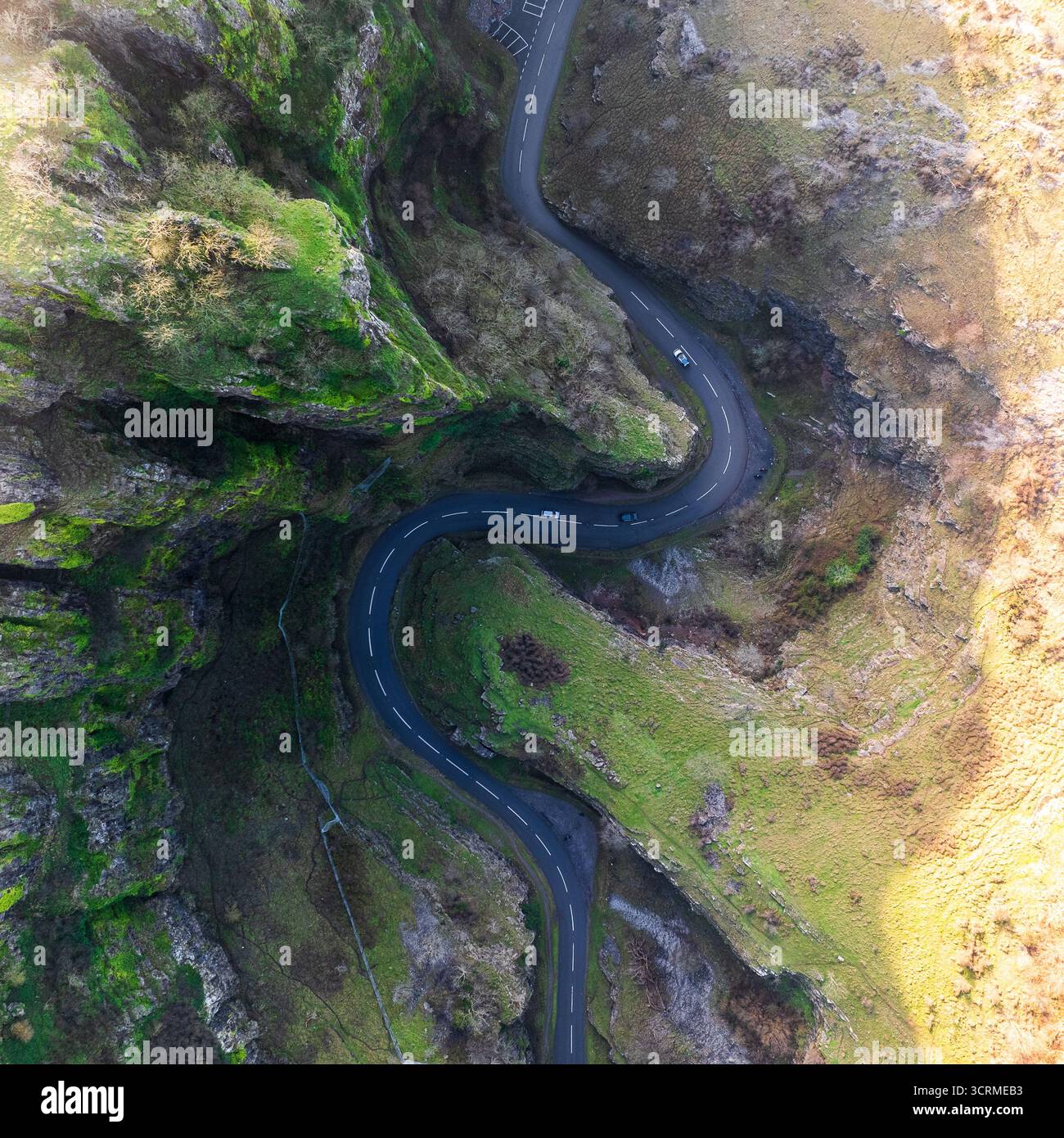 Cheddar gorge winding road hi-res stock photography and images - Alamy