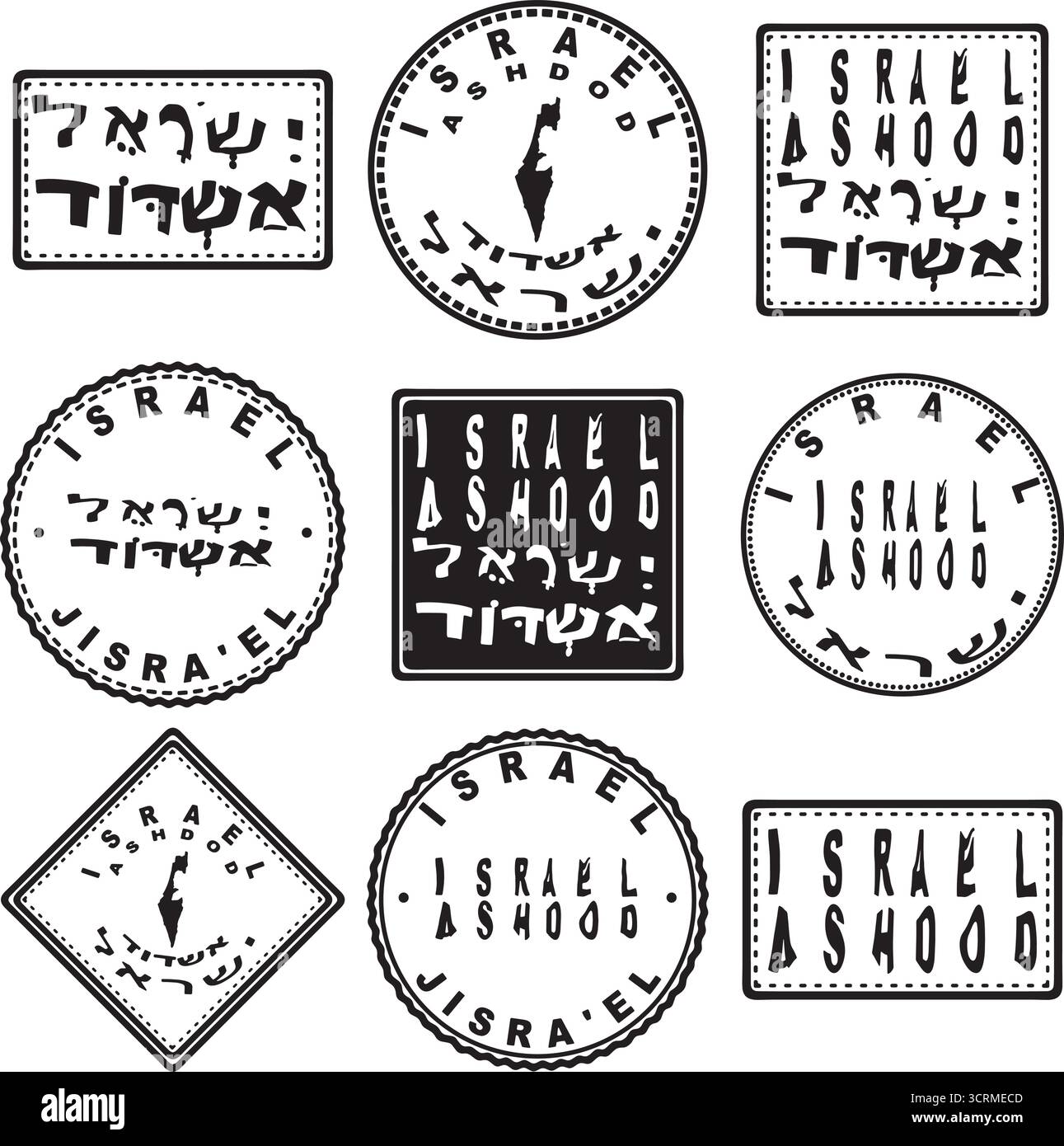 Ashdod map Stock Vector Images - Alamy