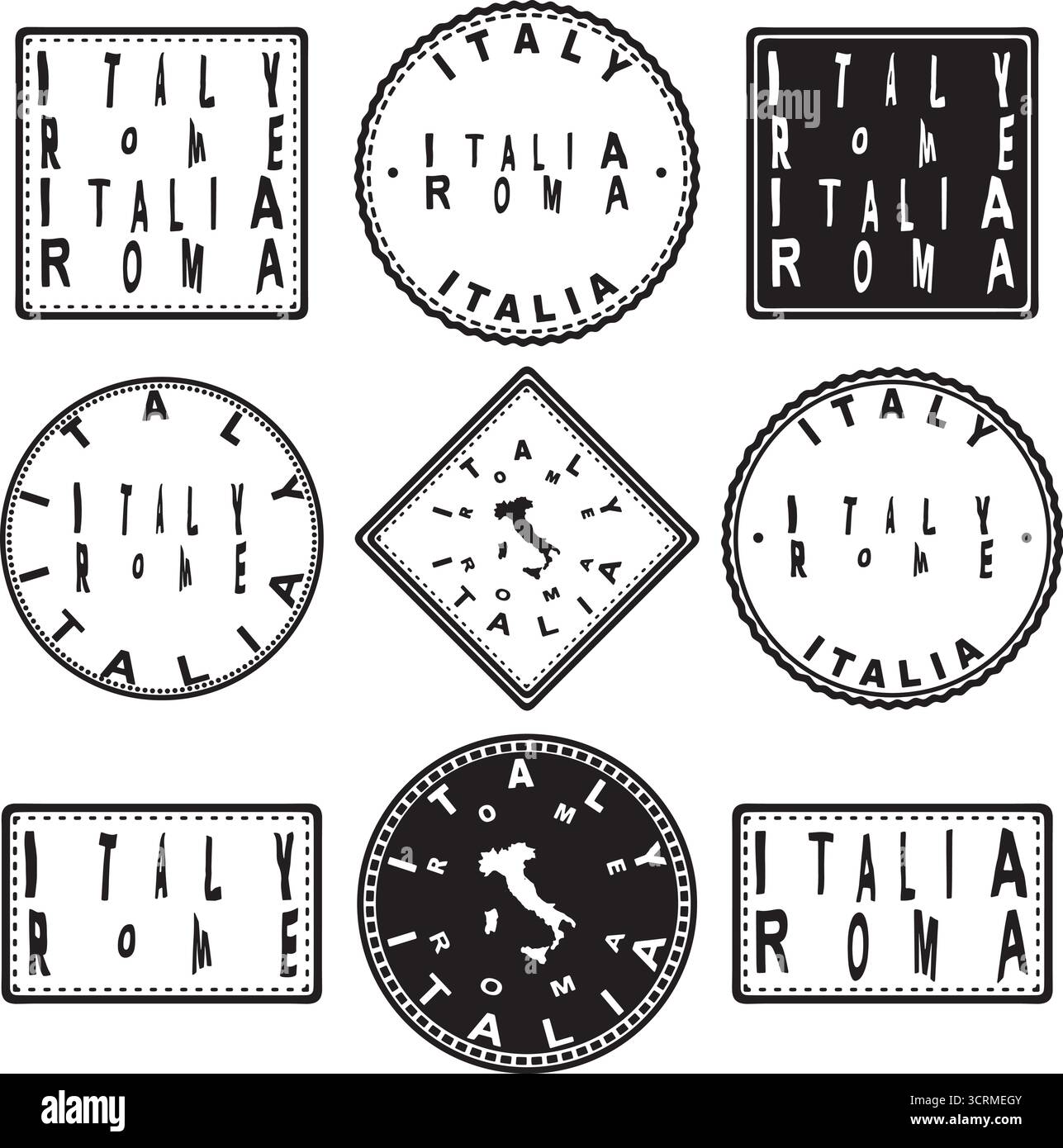 Italy rome round seal hi-res stock photography and images - Alamy