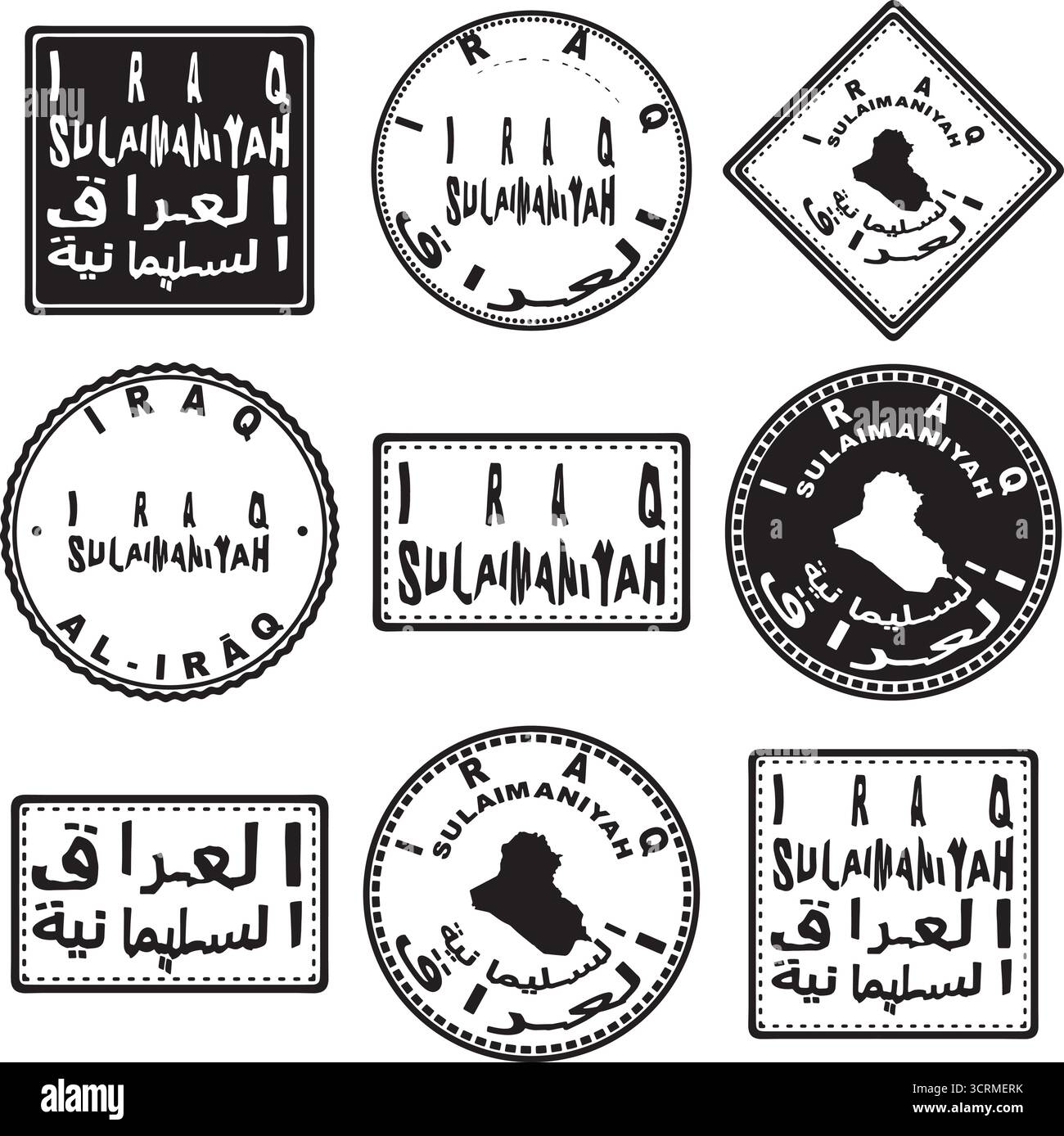 Republic iraq map design Cut Out Stock Images & Pictures - Alamy