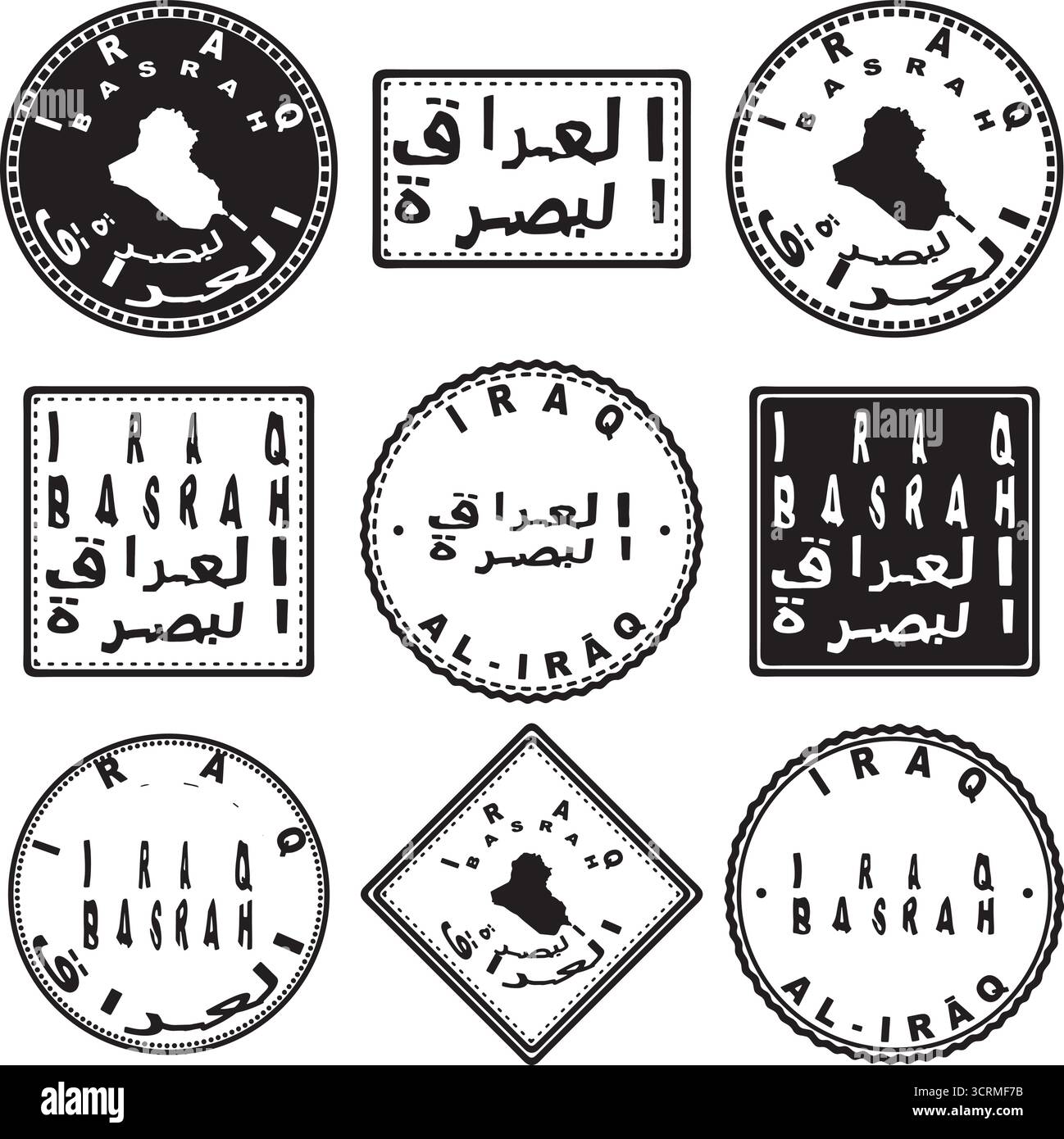 Iraq map flag republic Cut Out Stock Images & Pictures - Alamy